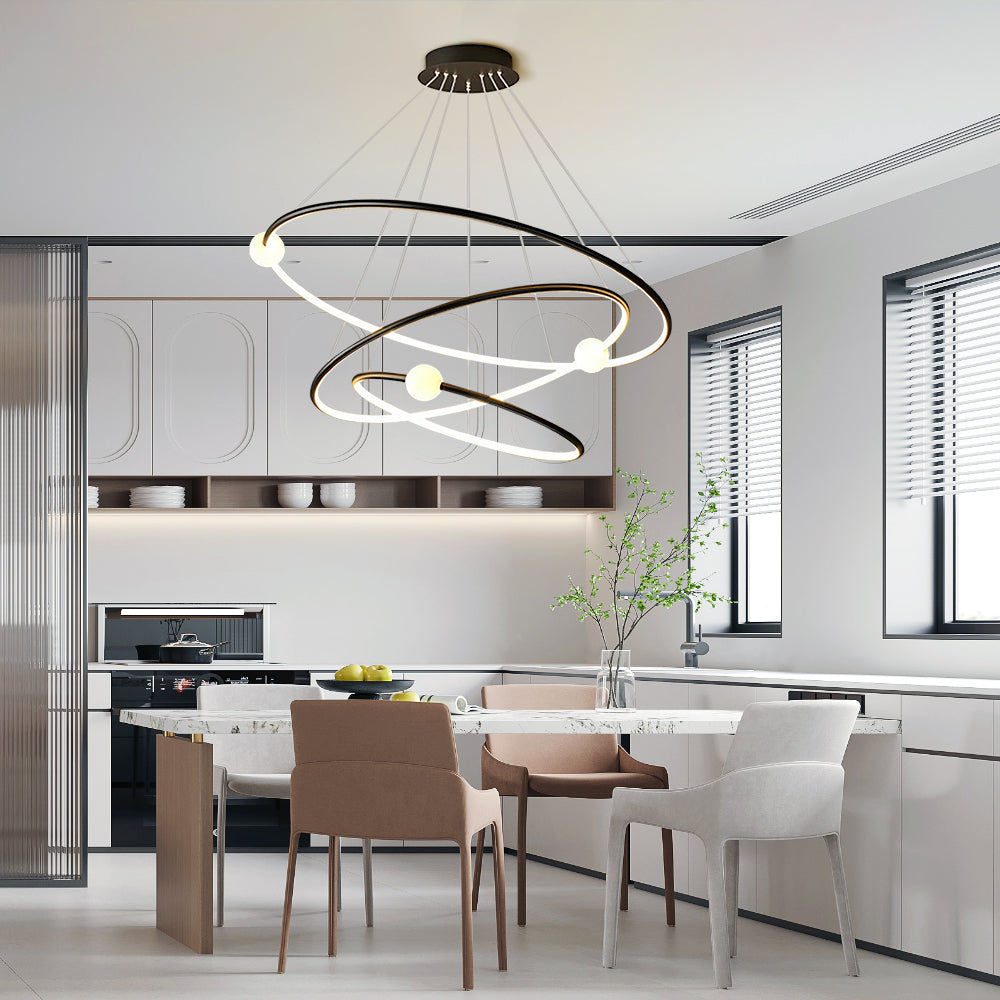KCO Led 3 Rings Chandelier Dimmable Ceiling Light (L7066-B) – KCO Home