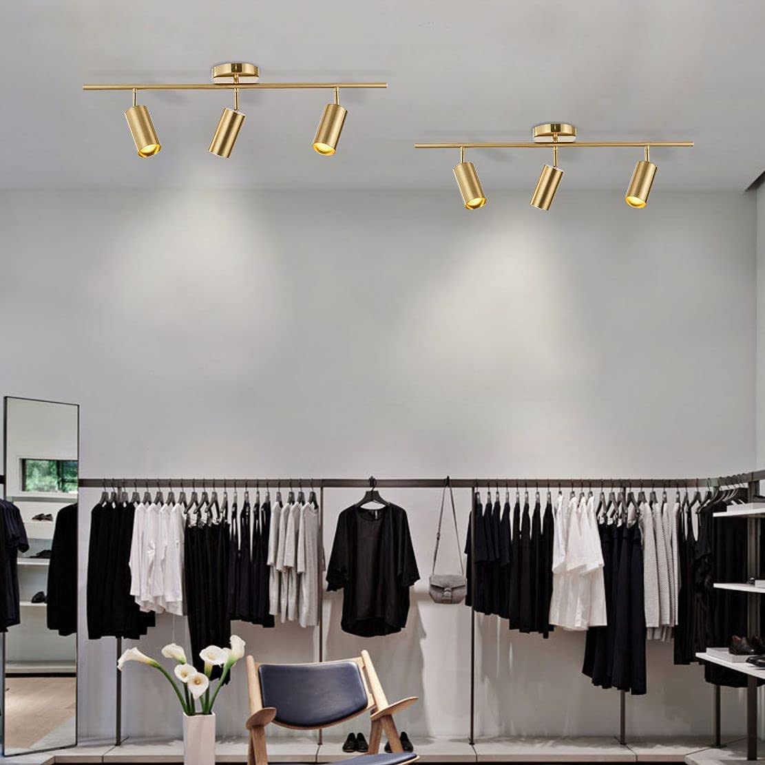 KCO Gold Adjustable Track Lighting with 3-head (C9002) – KCO Home - Chandeliers & Pendant ...