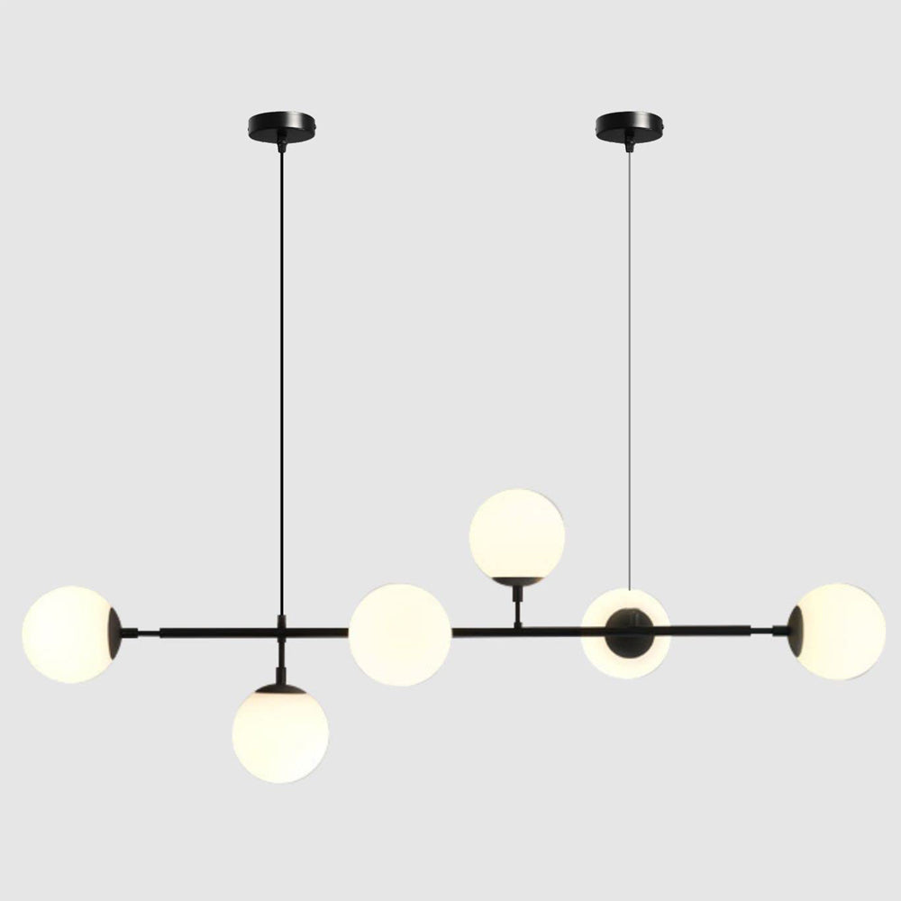 KCO Minimalist Matt Black 6-globe Linear Pendant Light (L7025) – KCO Home