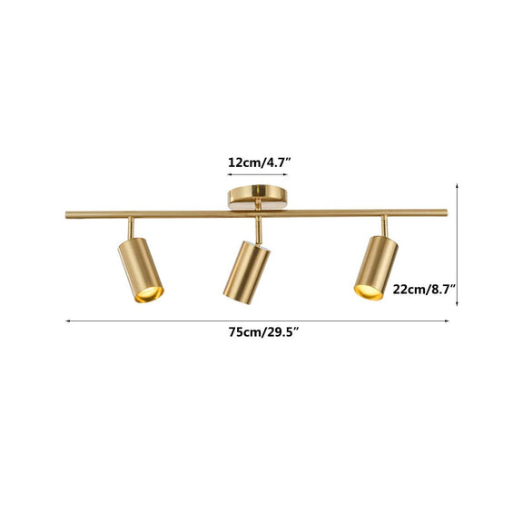 KCO Gold Adjustable Track Lighting with 3-head (C9002) – KCO Home - Chandeliers & Pendant ...